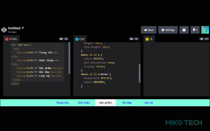 3 bước Tạo Menu Trong HTML & CSS kiểu Ngang, Dọc đơn giản