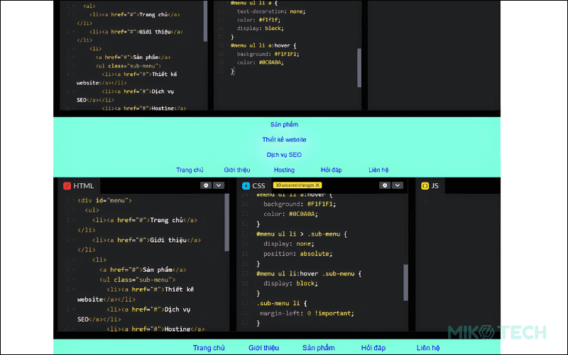 3 bước Tạo Menu Trong HTML & CSS kiểu Ngang, Dọc đơn giản